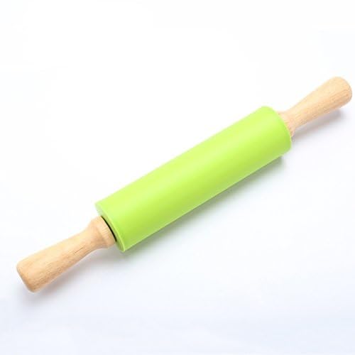 Buy Medium Rolling Pin Wooden Handle Baking Stick Non-Stick Wood ...