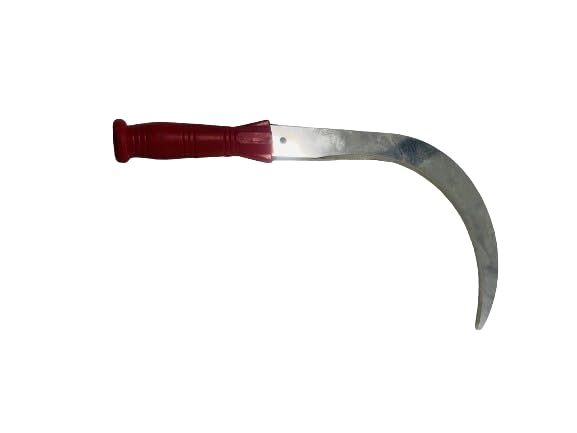 A To Z Hub GT -Traditional Handheld Sickle with Red Handle and Silver ...