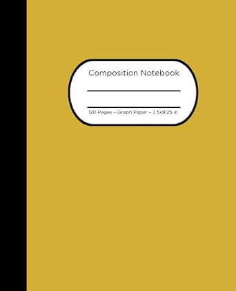 Composition Notebook: Graph Paper, 7.5 x in x 9.25 in, 120 Pages, Gold ...