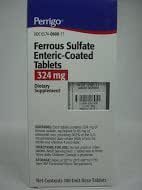 Amazon.com: Ferrous Sulfate 324mg Enteric-coated Red Tablets 100count ...
