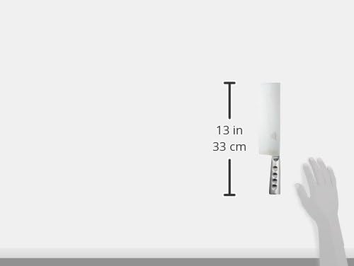 Winco KC-501 Cuchillo chino con mango de acero y hoja de 8 pulgadas por ...