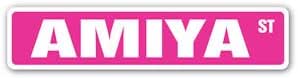 Amazon.com - Pack of 2-3'' Stickers - Amiya Street Sticker Sign Name ...