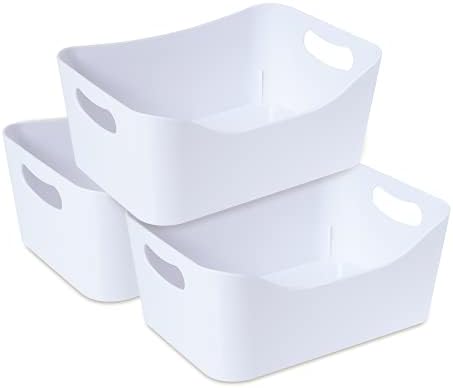 Amazon.com - Voittozege 10 Pcs Plastic Storage Bins White Storage Box ...
