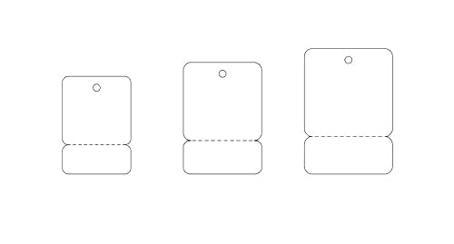 Amazon.com: 100 Perforated Hang Tags: Rectangular Blank Tags Price Tag ...