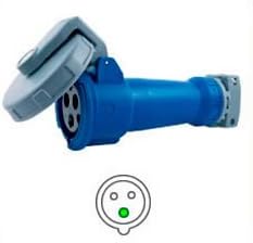 HUBBELL HBL330C6W AC Connector IEC60309 330C6W Female IEC 309 Pin ...