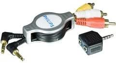 Philips USA 6' Retractable 3.5mm Composite AV Cable with Adapter ...