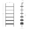 Amazon.com: Nathan James Theo 6-Shelf Tall Bookcase, Wall Mount ...