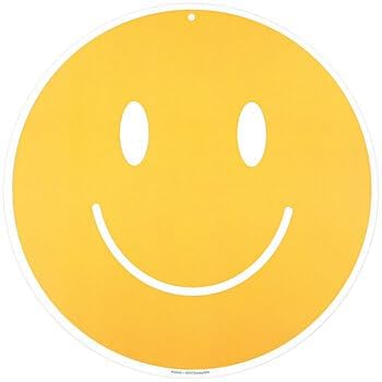 Amazon.com: Large Double-Sided Smiley Face Cutout, 15 x 15 inches, 1 ...