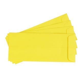PAPPER VALLEY-100GSM Paper Yellow Cheque Size Envelope Ideal For Home ...