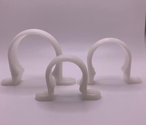 Black Plastic Saddle Pipe Clip Pack of 10 Various Sizes 12mm up to 90mm ...