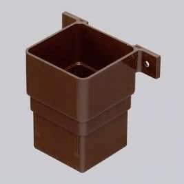 Marley Gutter Pipe Socket with Fixing Lugs RLE1BR (Brown) for 65mm ...
