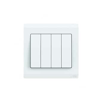 ABB Inora 4-Gang Switch, 1-Way, 10AX, White, 86x35.2x86mm : Amazon.ae ...