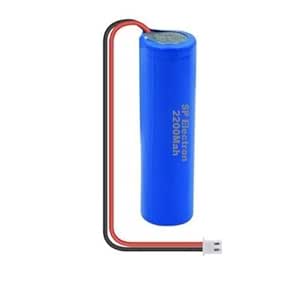 SP Electron 3.7V 2200mAh 18650 Wire Attach Lithium-Ion Battery Pack with BMS Protection (Pack of ...