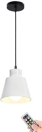 Pendant Lamp Pendant Light Fixture Battery Operated with Remote,Non ...