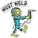 Amazon.com: Must Weld Welding Helmet Zombie Welder Funny Car Bumper ...