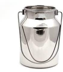 Buy Steel Milk Pot With Handle and Lid - Container in 2, 5, 12, 15, 20 ...