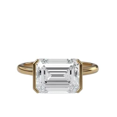 Amazon.com: Phoenixjewel 2 Ct Emerald Cut East West Diamond Delicate ...