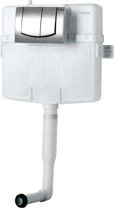 The Tile Gallery Plastic Chevron Twin Flush Concealed Cistern Without ...