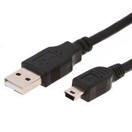 World of Data USB 2.0 Mini Cable, USB-A Male Mini USB-B Male, 5-Pin - 5 ...