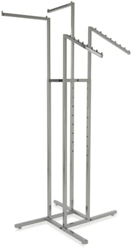 Amazon.com: Econoco - 4-Way Straight Arm Rack - Metal Clothing Rack ...