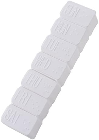 Amazon.com: Portable Travel Daily 7-Days Braille Pill Box, Plastic ...