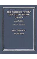 The Complete Actors' Television Credits, 1948-1988: Actors (Volume 1 ...