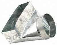 10x3x6-113s 10" X 3-1/4" X 6" Galv Shortway Wall Stack Boot 90deg ...