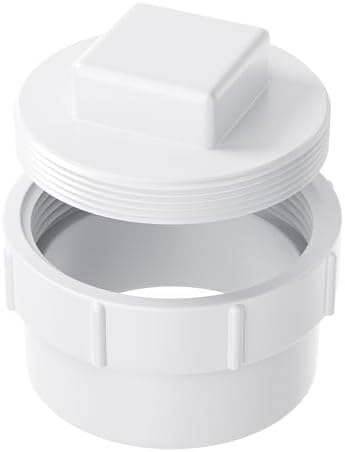Amazon.com: 3" PVC Sewer Cleanout Adapter with Plug Pipe Fitting, PVC ...