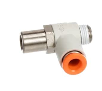 SMC AS2201F-N01-07SD Air Flow Control Valve with Push-to-Connect Fitting, PBT & Nickel Plated ...