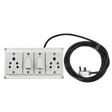Anil Electric and hardwear White Extension Board Multi outlet ...