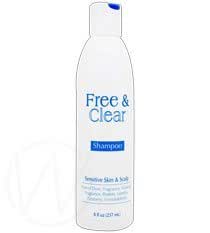Amazon.com : Free & Clear Shampoo (8 oz) - Improved Now Even Milder ...