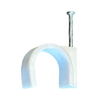 ASOT 25mm Single Nail Pipe Cable Clips | 1 Inch PVC Pipe Clips with ...
