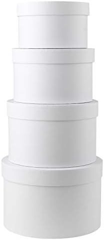 Amazon.com: Nuenen Gift Boxes with Lids Floral Foam Set Round Boxes ...