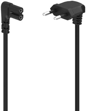 Hama Euro Netzkabel , Schwarz, Winkel - 5 m: Amazon.de: Elektronik & Foto