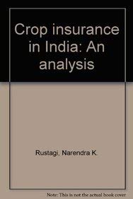 Crop insurance in India: An analysis: Narendra K Rustagi: 9788170185291: Amazon.com: Books