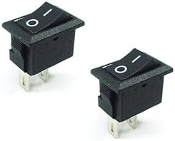 DEPOKE 5 Pc Mini 2 Pin SPST on/OFF Switch 250V 6A Rocker Switch Snap-in ...