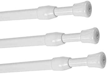 Amazon.com: 3 Pack Adjustable Spring Tension Curtain Rod for Cupboard ...