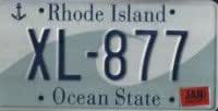 Amazon.com: Rhode Island Wave State License Plate Blue Letters on White ...
