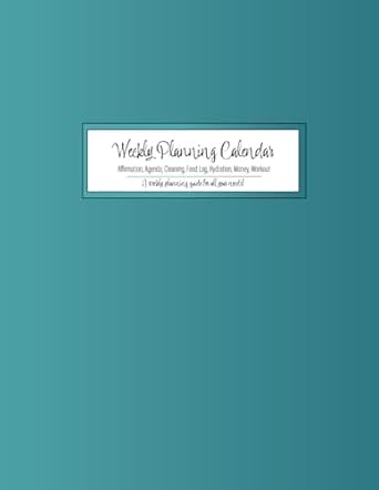 Amazon.com: Weekly Planning Calendar: Affirmation, Agenda, Cleaning ...