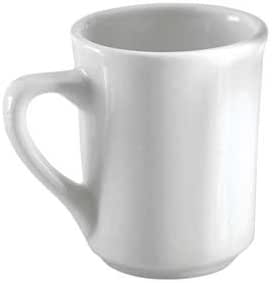 Amazon.com | 8 Oz. (Ounce) White Diner Style Coffee Mug, Coffee Mugs ...