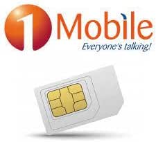 1Mobile Sim Card 3G/4G con piano tariffario incluso per 30 giorni ...