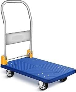Platform Trolley Portable Household Small Trailer Cart, Heavy Duty ...