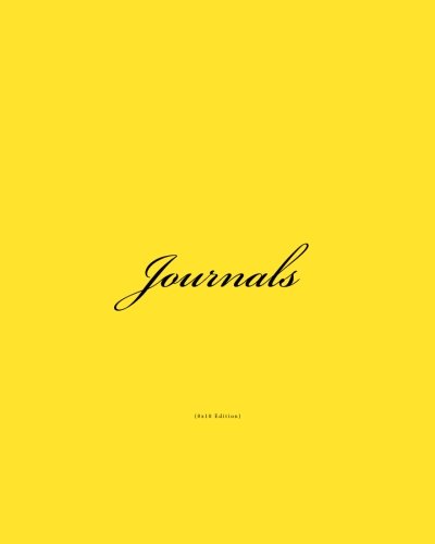 Journals 8x10: Classic (Lined Pages) Bright Yellow Cover Journal (8x10 ...