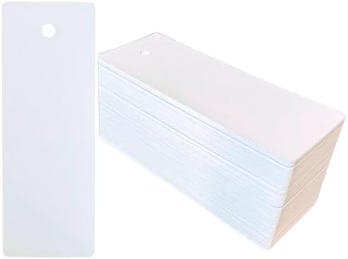 Amazon.com: Blank White Bookmarks - 24 Pack for DIY, Create Your Own ...
