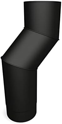 Flue Pipe 5 inch Dia x 250mm Long by StoveMaestro Black Stove Pipe for ...