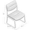Amazon.com: Boss Office Products B9539 Leather Sled Base Side Chair in ...