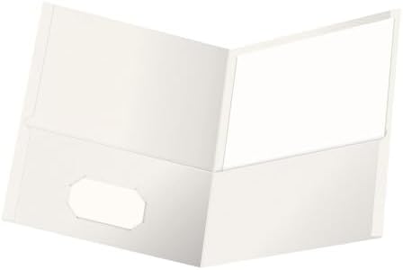 Oxford Twin-Pocket Folders, Textured Paper, Letter Size, White, Holds ...