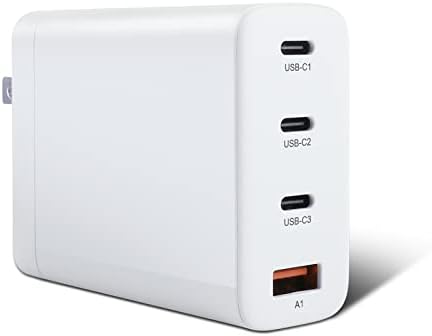 100W Multiport USB C Charger, 4-Port PD Power Adapter Fast Charging ...