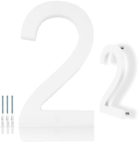 Amazon.com: Hvatry House Numbers for Outside, White 6 inch Modern ...