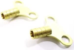 2 pc Solid Brass Clock Type Radiator Key Bleed Heater Keys - Plumbing ...